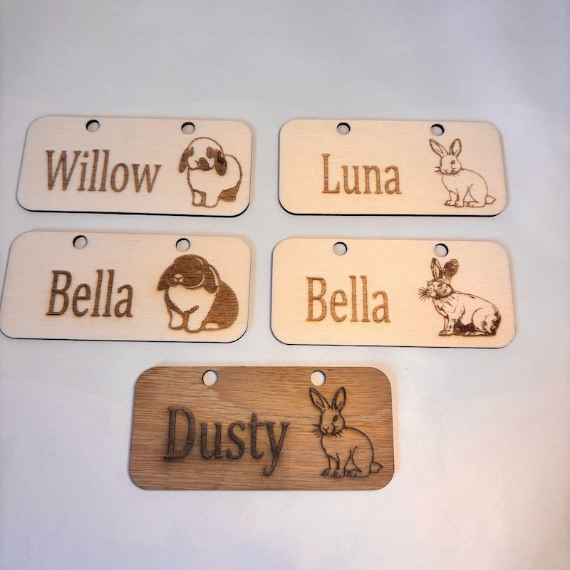 Cage Name Tag Bunny - Etsy UK