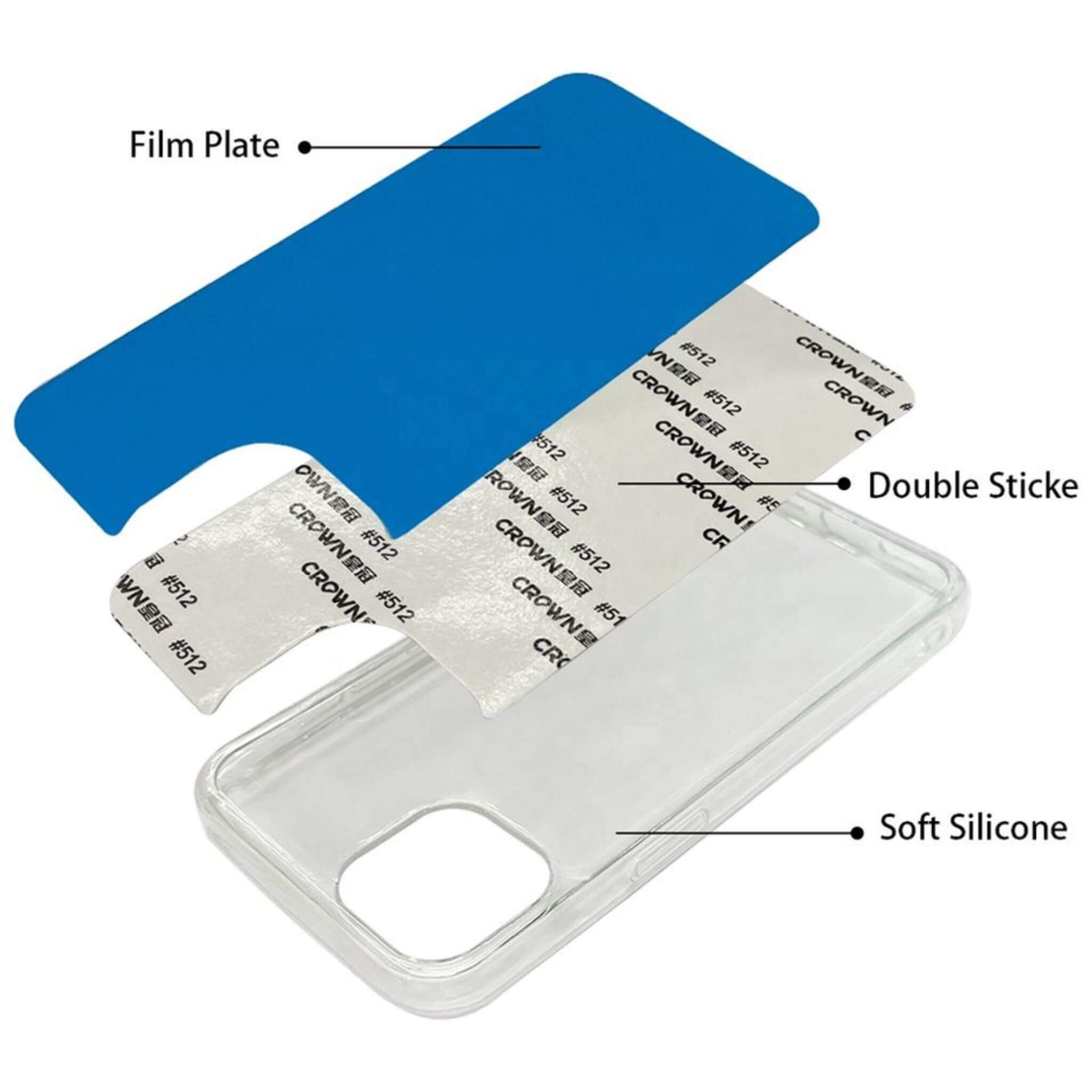 Sublimation Phone Cases Blanks | Soft TPU+PC Mobile Case With Aluminum ...