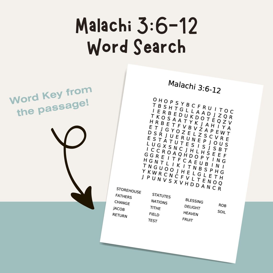 Malachi 3:6-12 - Sermon Helps Worksheet - Activity Sheet, Coloring ...