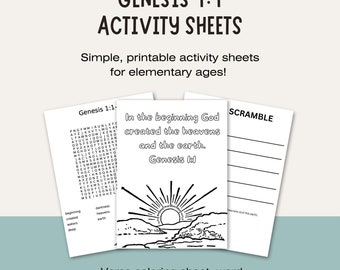 Psalm 104:24 Activity Sheets & Coloring Page DIGITAL DOWNLOAD ...