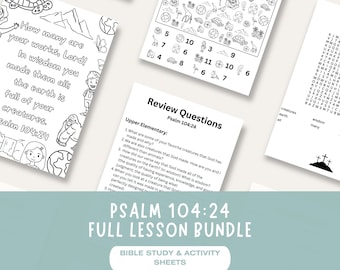 Genesis 1:1 Bible/sunday School Lesson Bundle // DIGITAL DOWNLOAD ...