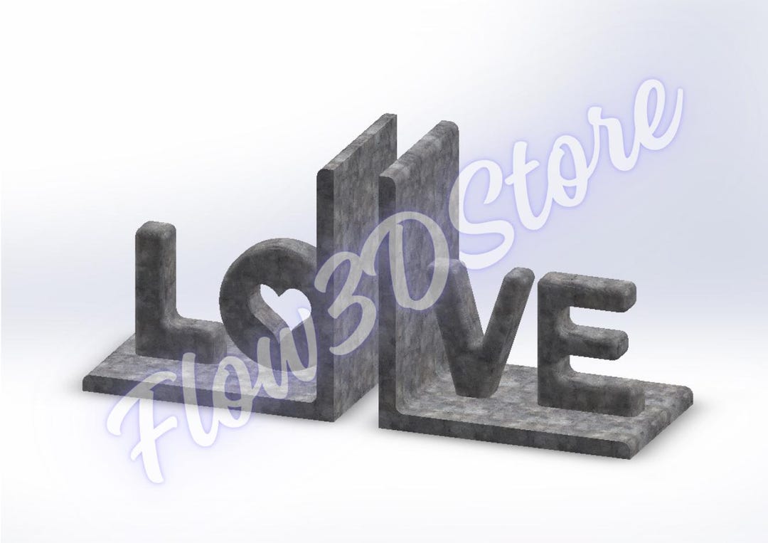 Modern Love Bookend - Etsy