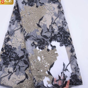New High Quality Gild Lace. French Lace Fabric for Women Dress. African ...