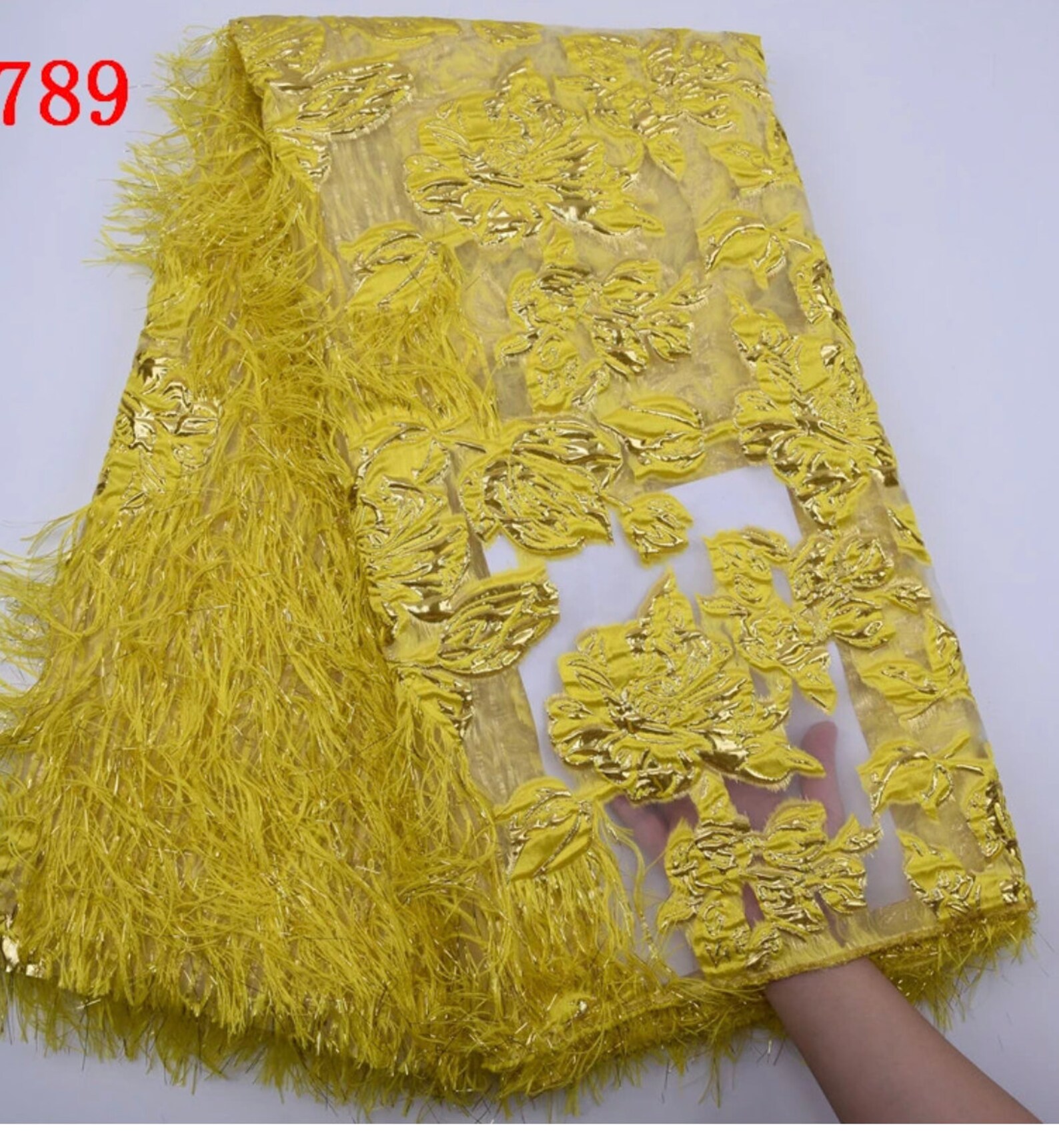 Embroidery Brocade Fabric for Women New. Wedding Brocade Lace Fabric ...