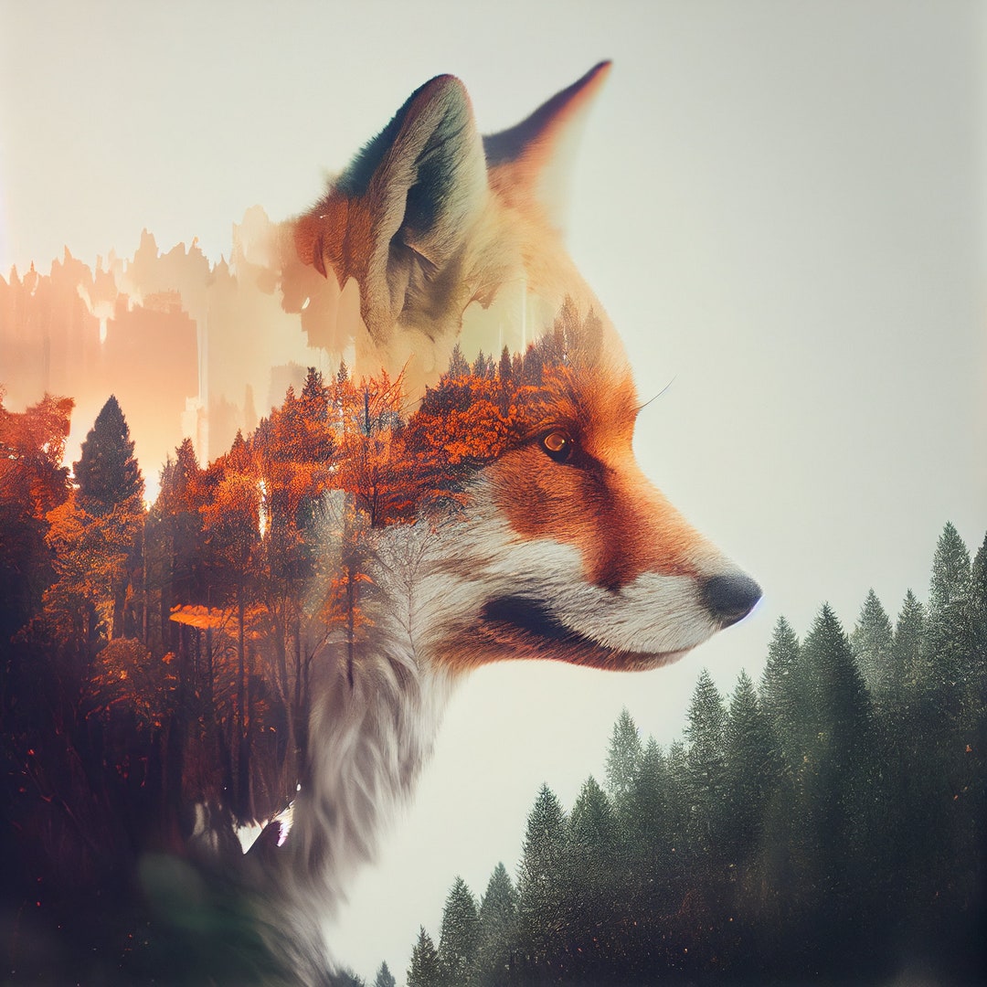 Fox Original Digital Wall-art for Printing - Etsy