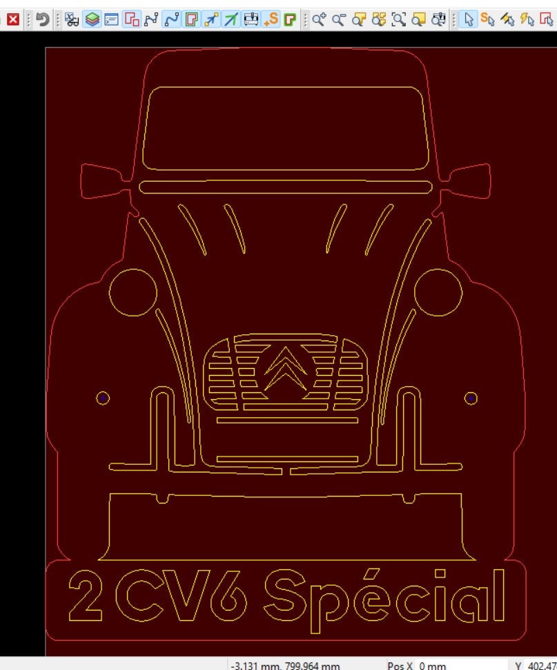 2CV Citroën Car DXF File CNC Plasma & Laser Cutting - Etsy