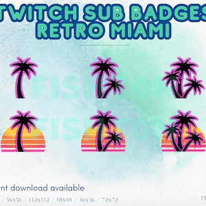 Retro Miami Sub Badges - Etsy