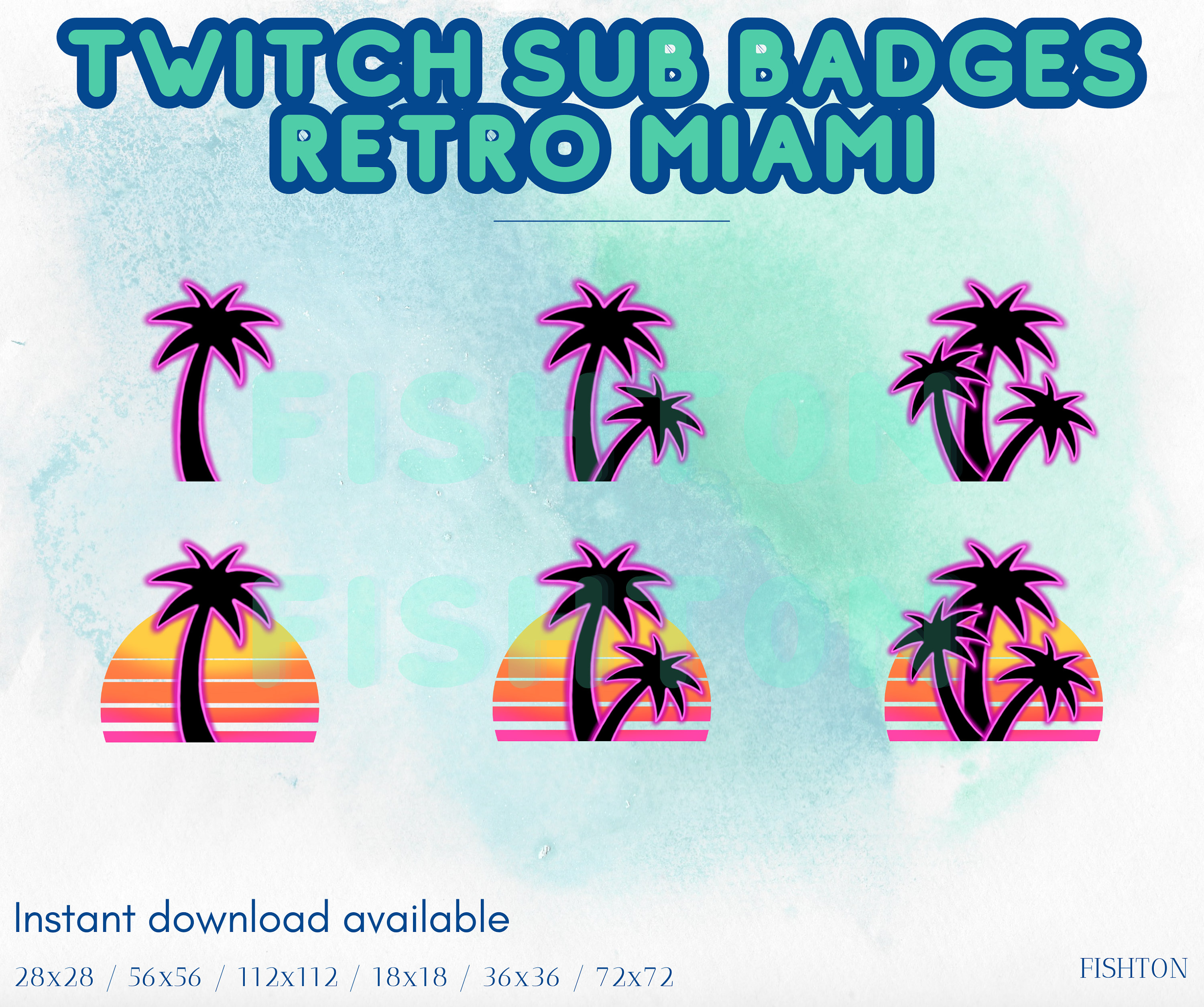 Retro Miami Sub Badges - Etsy