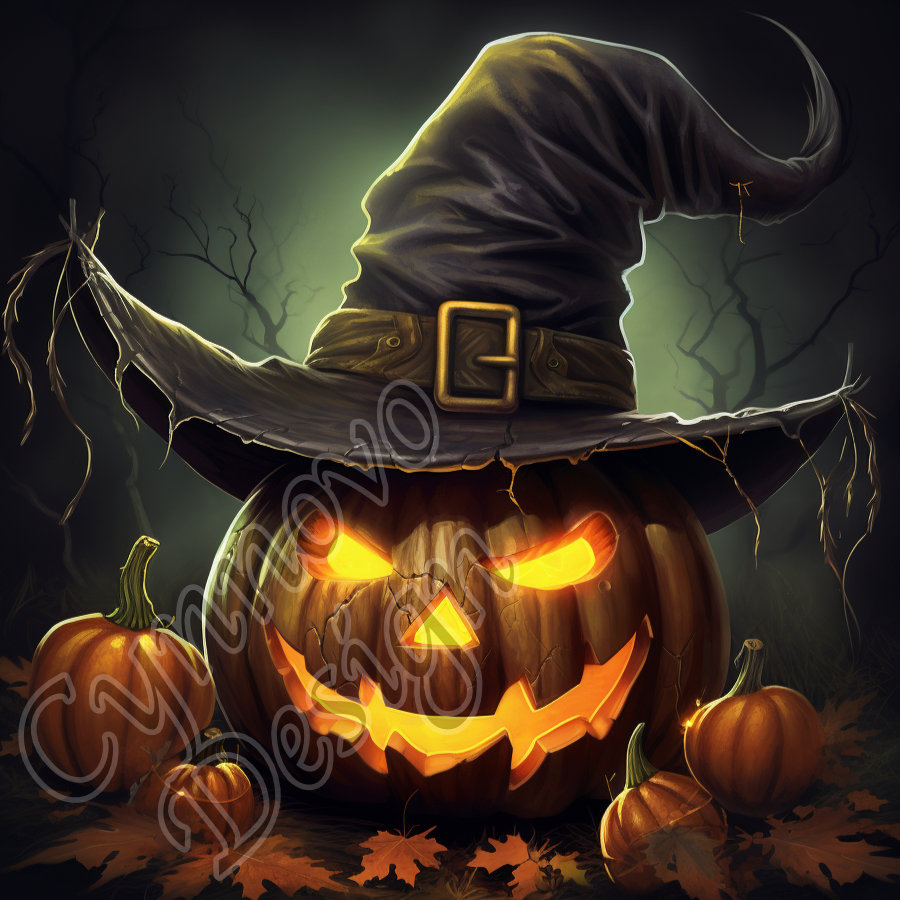 5 Images!! Nightmarish Scary Pumpkin Digital Art Collection - Creepy ...