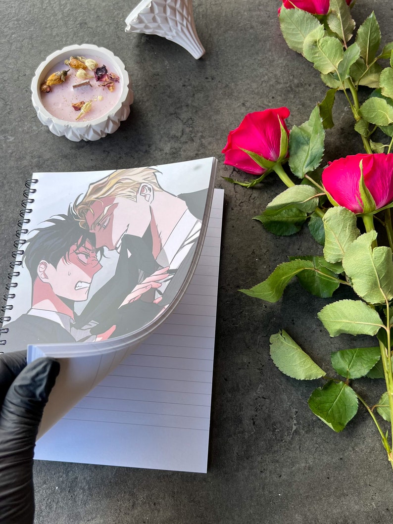 BL Notebook roses and Champagne Yaoi Manhwa A5 Matte Journal 150 Lined ...