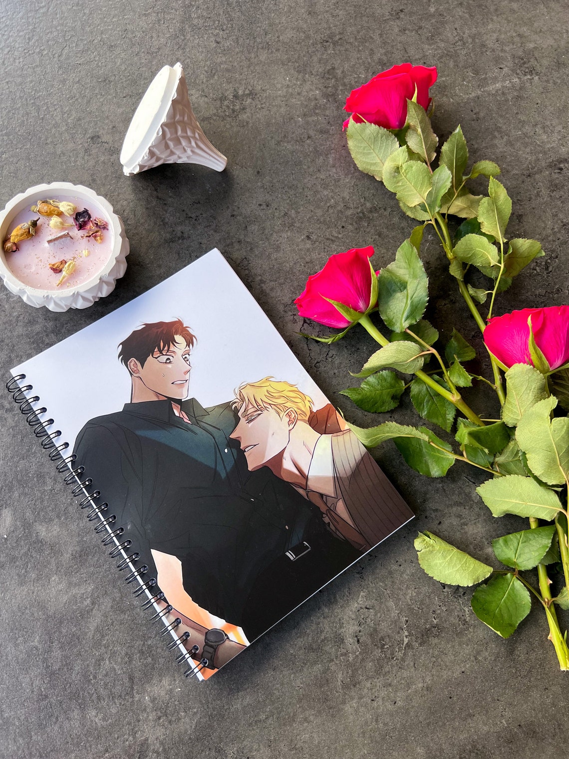 BL Notebook roses and Champagne Yaoi Manhwa A5 Matte Journal 150 Lined Pages - Etsy UK