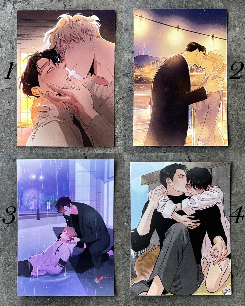 Yaoi Cards BL Manhwa Manga Postcard 19 Days Pearl Boy Green - Etsy UK