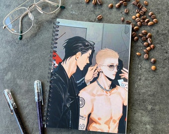 BL Notebook roses and Champagne Yaoi Manhwa A5 Matte Journal 150 Lined ...