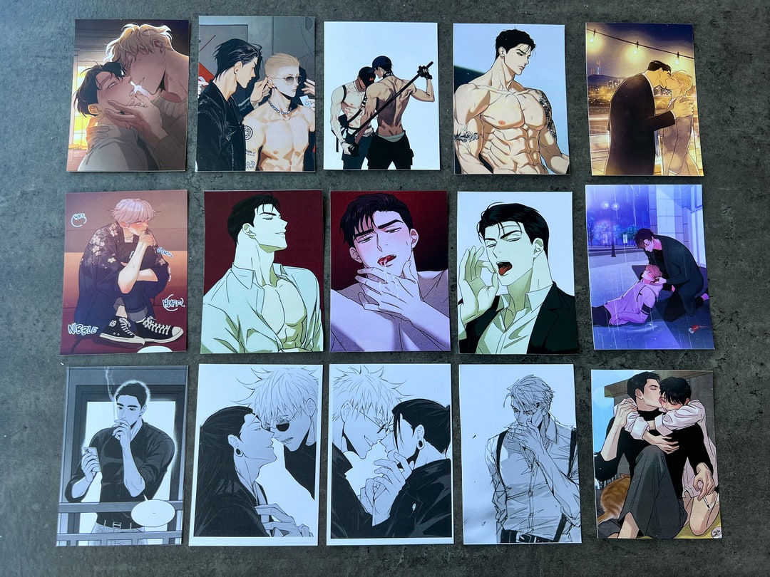 Yaoi Cards BL Manhwa Manga Postcard 19 Days, Pearl Boy, Green Light, Jinks, Painter of the Night ...