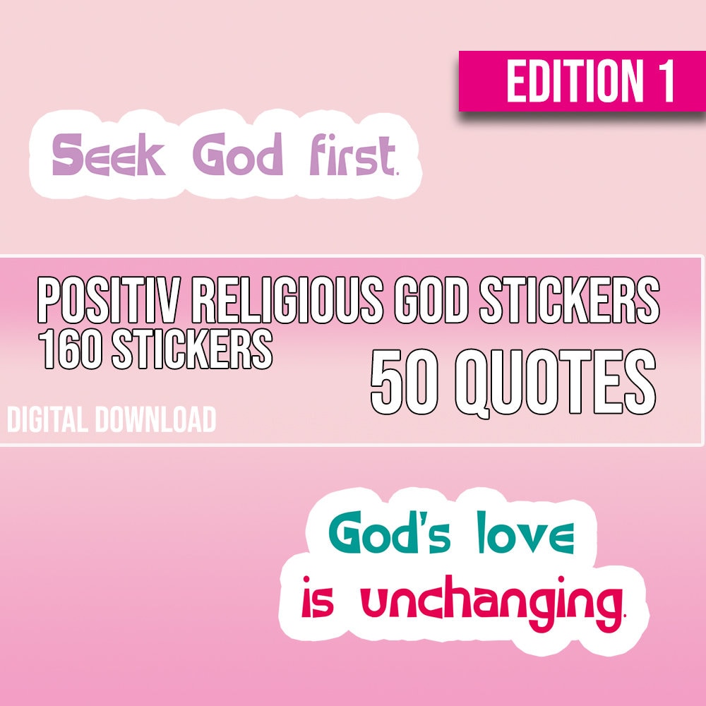 160 RELIGIOUS STICKERS God Quotes Digital Stickers Goodnotes ...