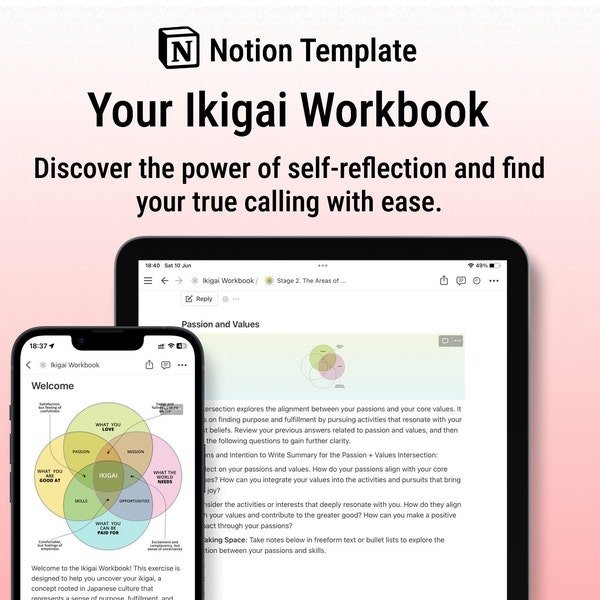 Ikigai Workbook - Etsy Ikigai Workbook - Etsy