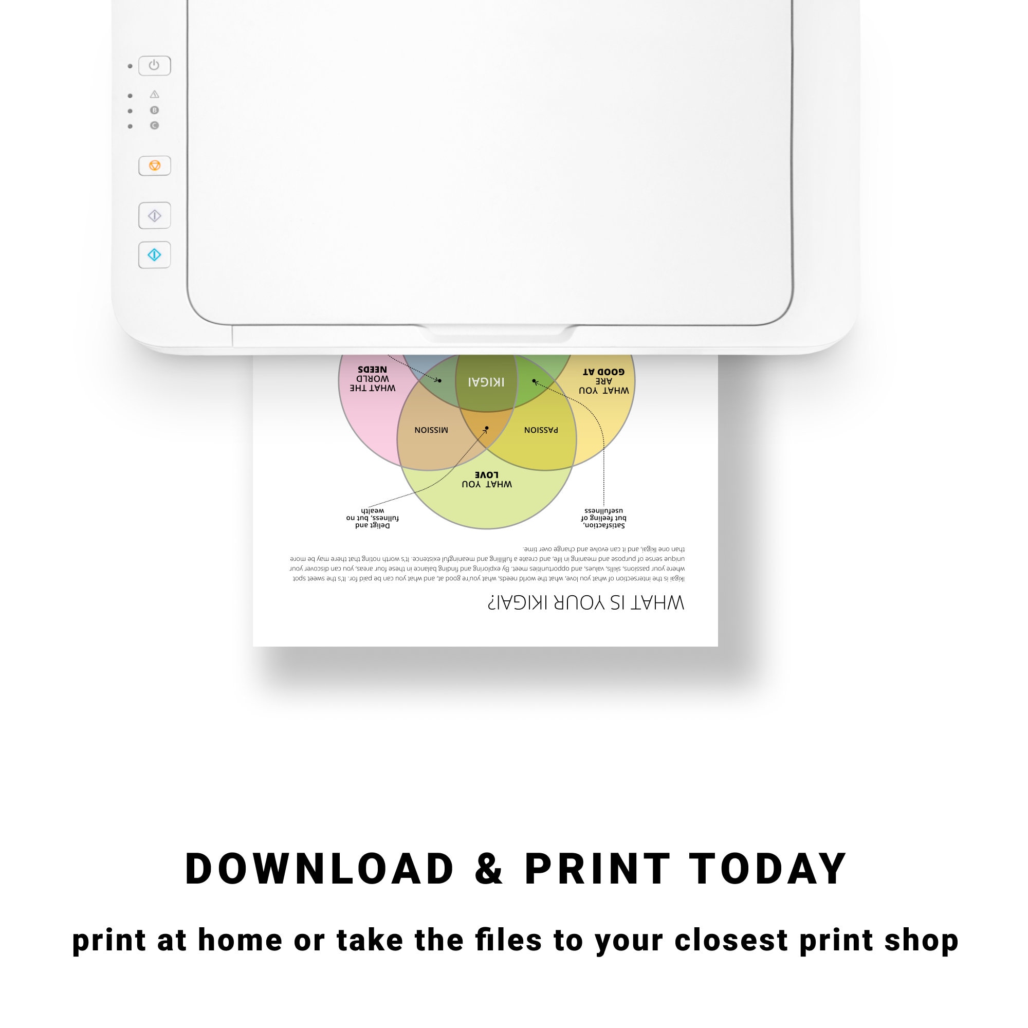 Kaizen Goal Planner Ikigai Coaching Notebook | Self-care Worksheet PDF ...