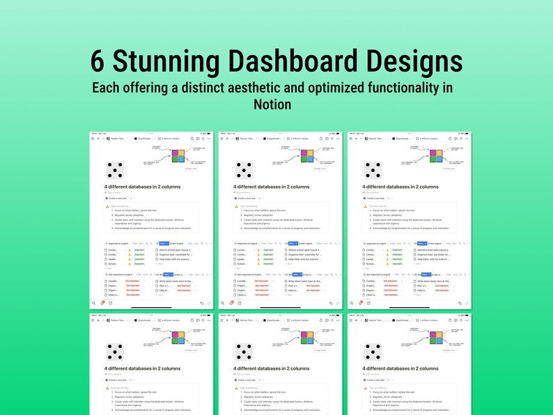 Eisenhower Matrix Notion Template Eisenhower Matrix Planner - Etsy