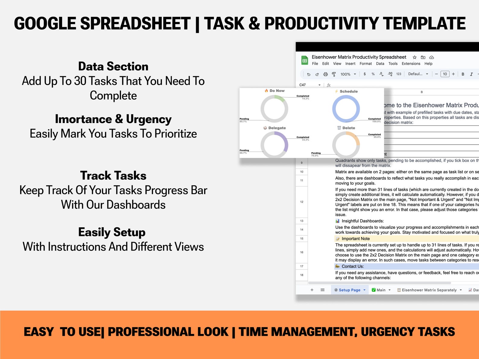 Eisenhower Matrix Excel Template, Decision Matrix Planner - Google ...
