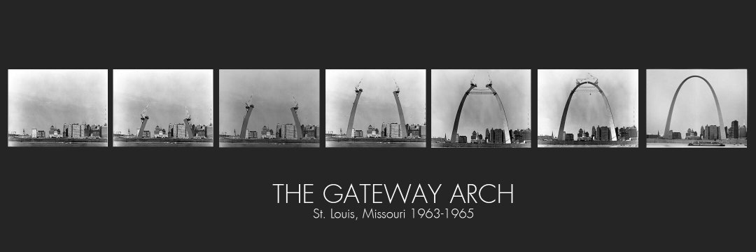 St. Louis Gateway Arch Construction Timeline Print - Etsy