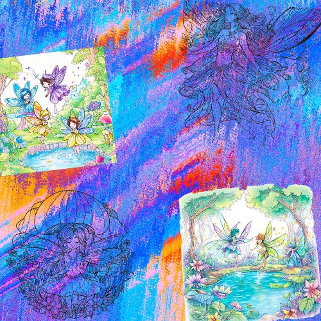 Enchanted Fairies: A Whimsical Coloring Adventure - 50 Page Fairy ...