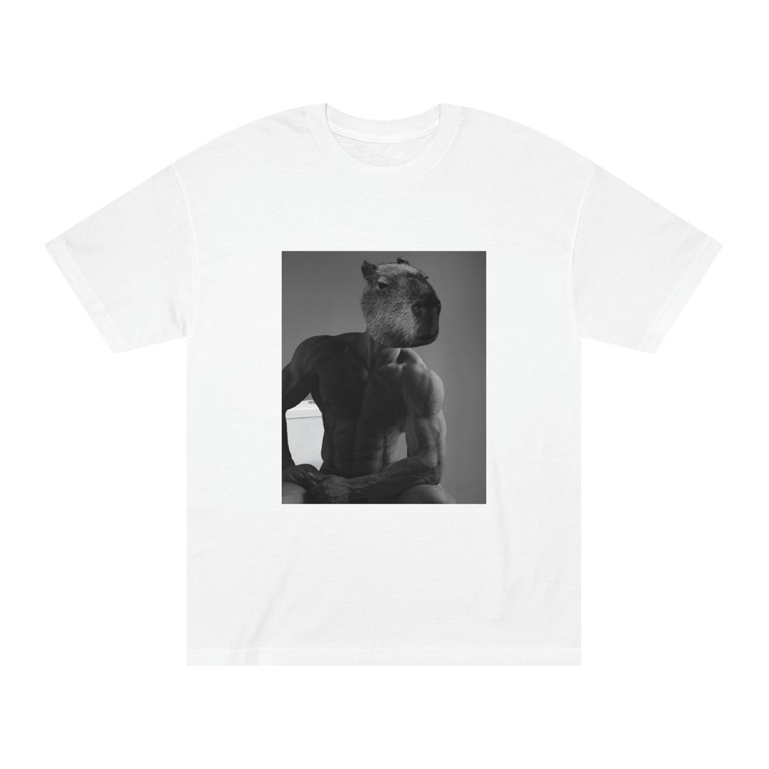 Capybara T-shirt Giga Chad Capy Meme Capybara - Etsy