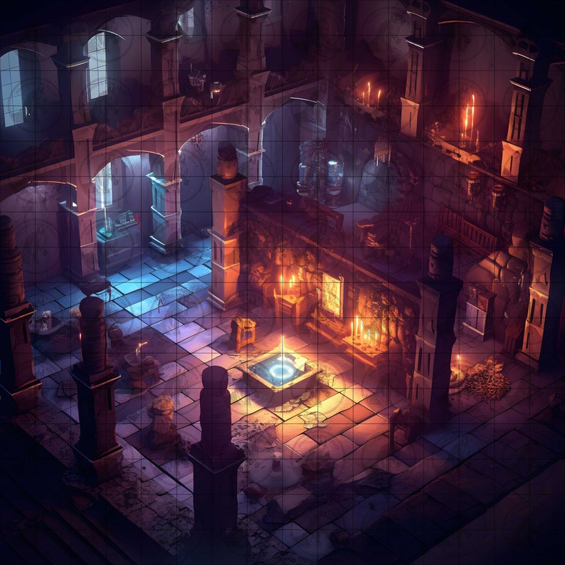 Magical Temple, Cathedral Altar Maps, Dnd Battle Map, D&D, Battlemap ...