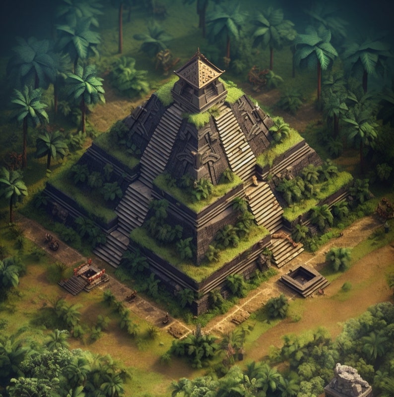 The Fallen Aztec Empire Maps, Dnd Battle Map, D&D, Battlemap, Dungeons ...