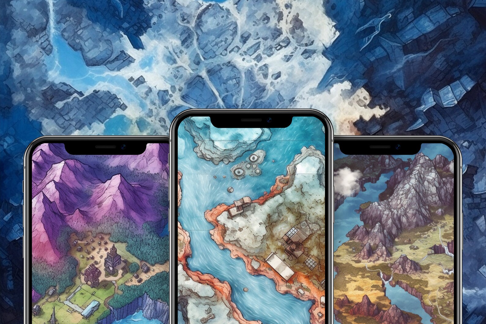 Maps of Forgotten Lands, Forests, Mountains, Valleys, Canyons, Dnd ...