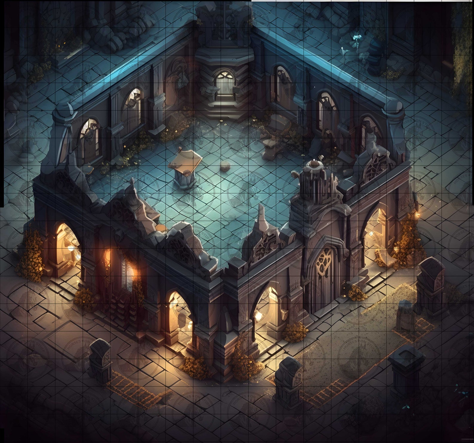 Magical Temple, Cathedral Altar Maps, Dnd Battle Map, D&D, Battlemap ...