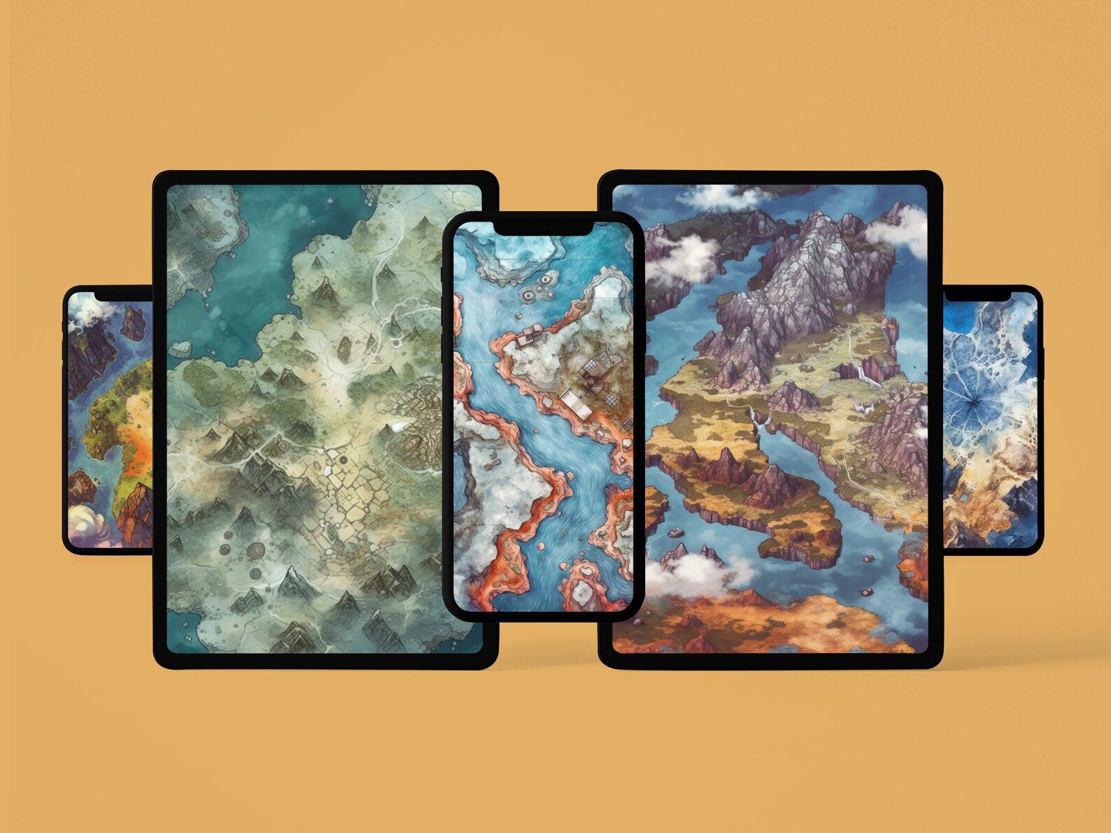 Maps of Forgotten Lands, Forests, Mountains, Valleys, Canyons, Dnd ...