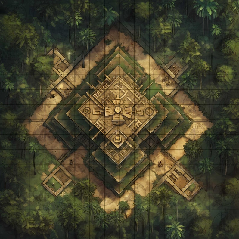 The Fallen Aztec Empire Maps, Dnd Battle Map, D&D, Battlemap, Dungeons ...