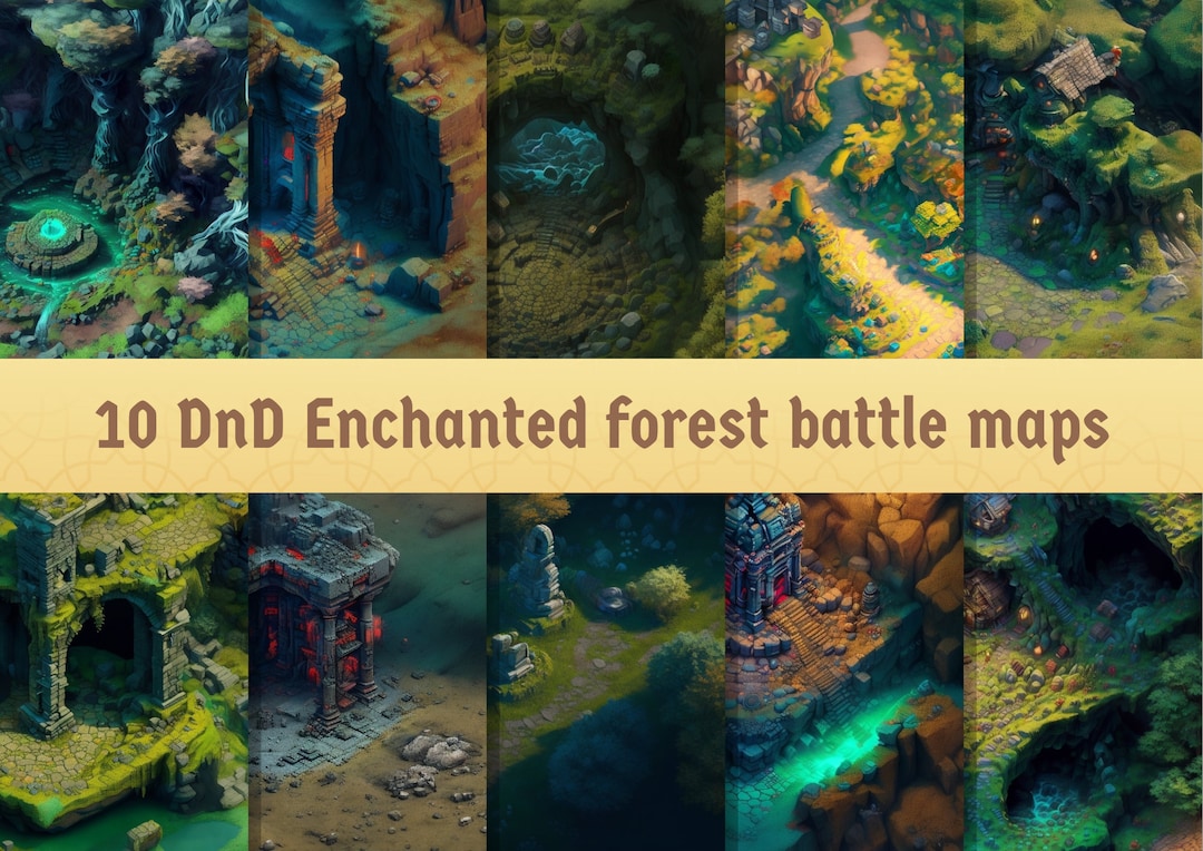 Enchanted Forrest Maps, Dnd Battle Map, D&D, Battlemap, Dungeons and ...