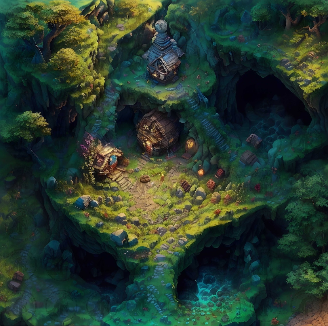 Enchanted Forrest Maps, Dnd Battle Map, D&D, Battlemap, Dungeons and ...