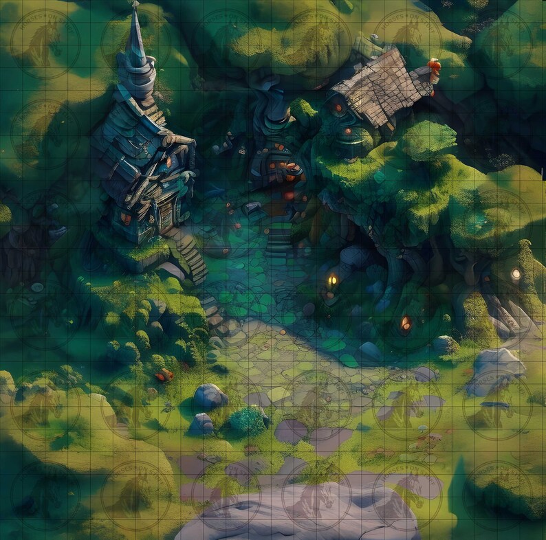 Enchanted Forrest Maps, Dnd Battle Map, D&D, Battlemap, Dungeons and ...