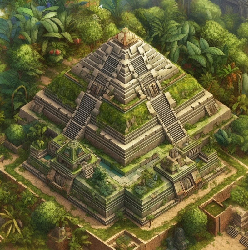 The Fallen Aztec Empire Maps, Dnd Battle Map, D&D, Battlemap, Dungeons ...