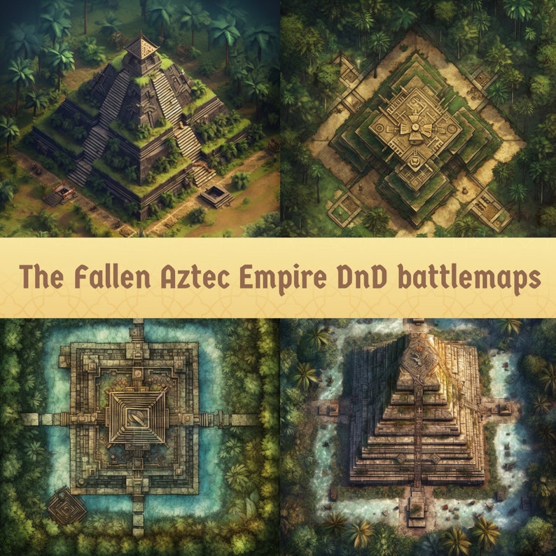 The Fallen Aztec Empire Maps, Dnd Battle Map, D&D, Battlemap, Dungeons ...