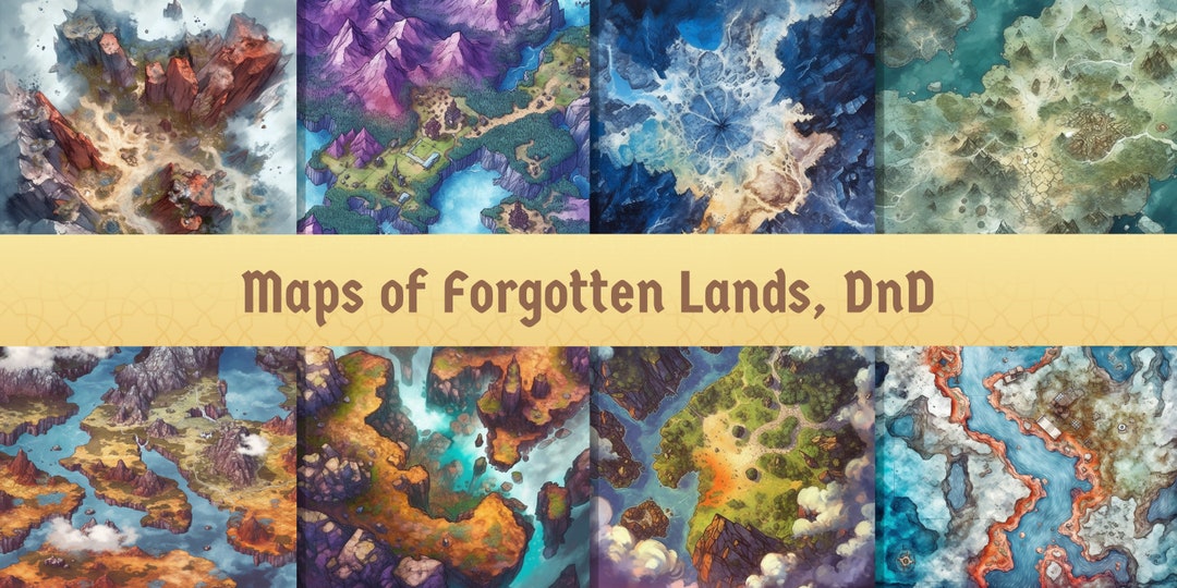 Maps of Forgotten Lands, Forests, Mountains, Valleys, Canyons, Dnd ...