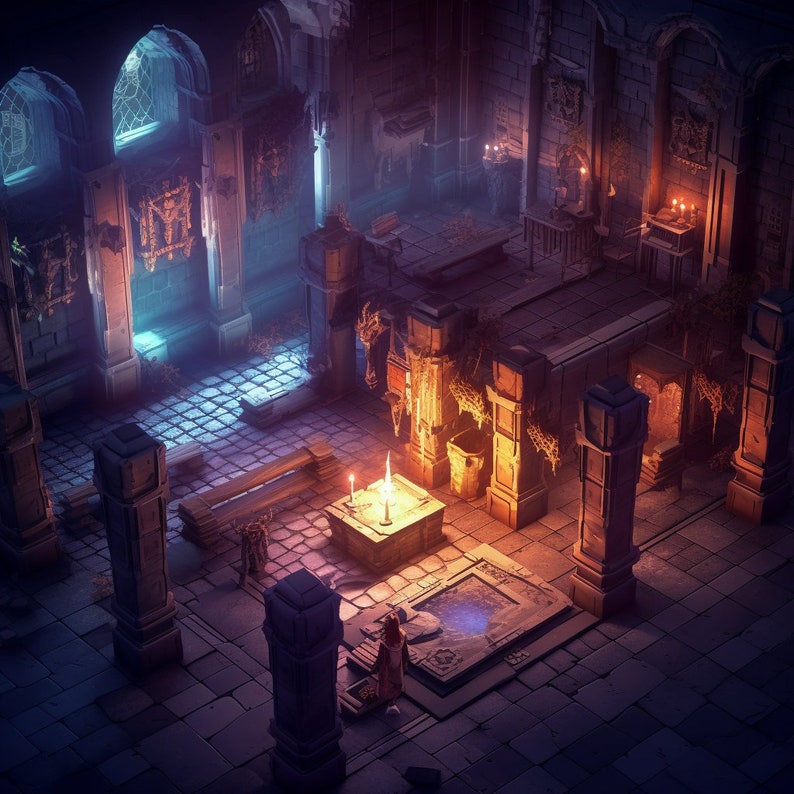 Magical Temple, Cathedral Altar Maps, Dnd Battle Map, D&D, Battlemap ...