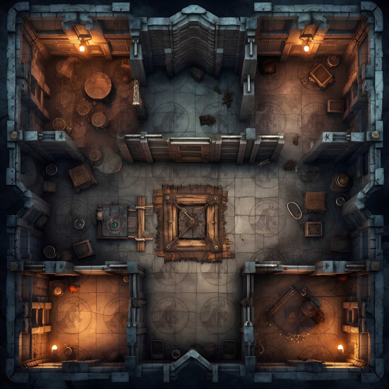 Dungeon Rooms Maps, Dnd Battle Map, D&D, Battlemap, Dungeons and ...