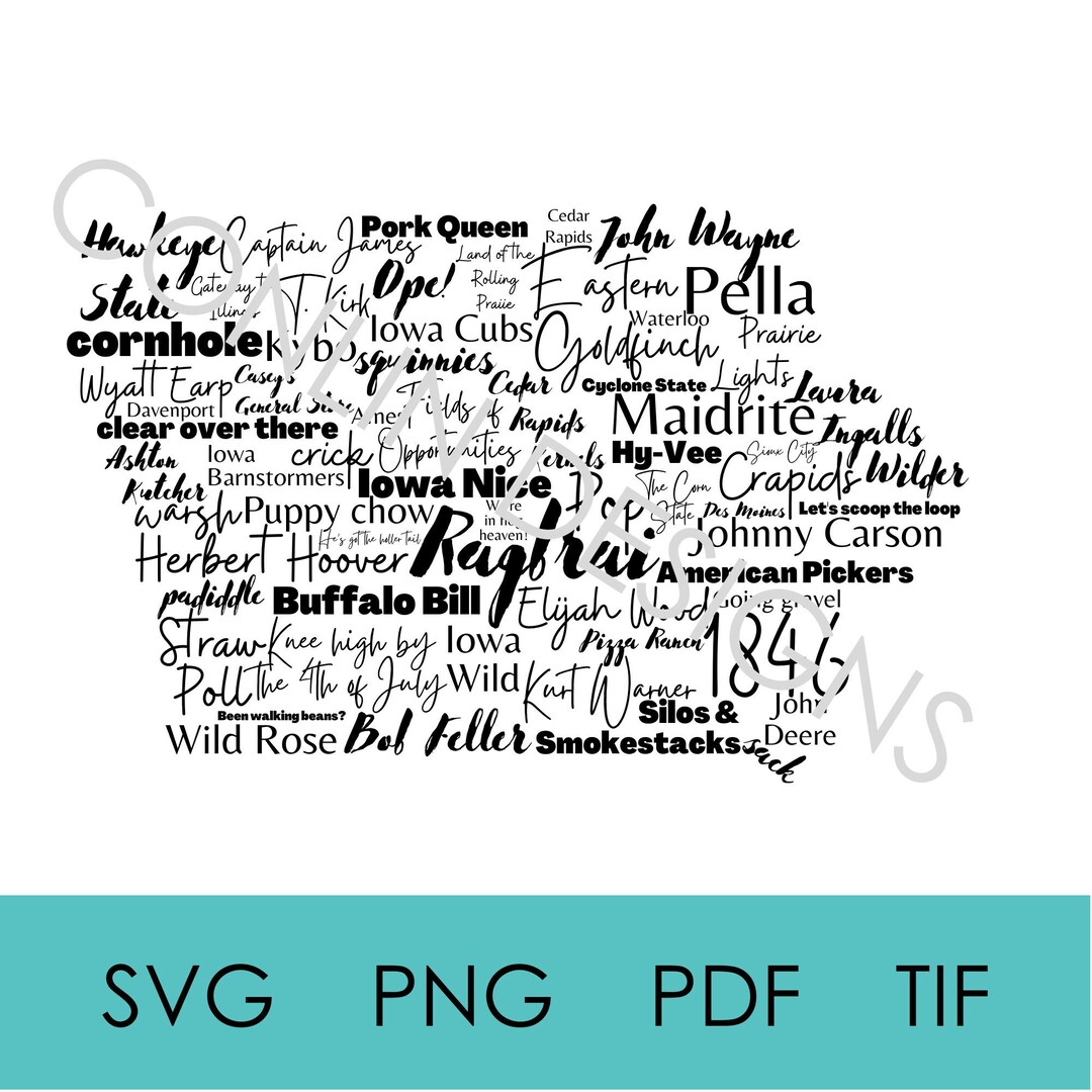 Iowa Svg Digital Download - Etsy