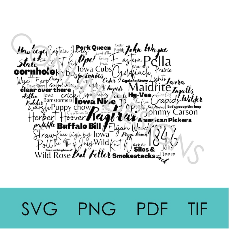 Iowa Svg Digital Download - Etsy