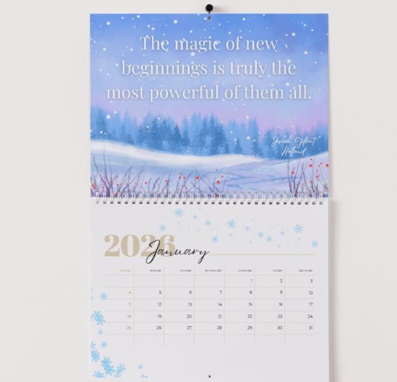 2026 Inspirational Quotes Wall Calendar - Digital Download - Etsy