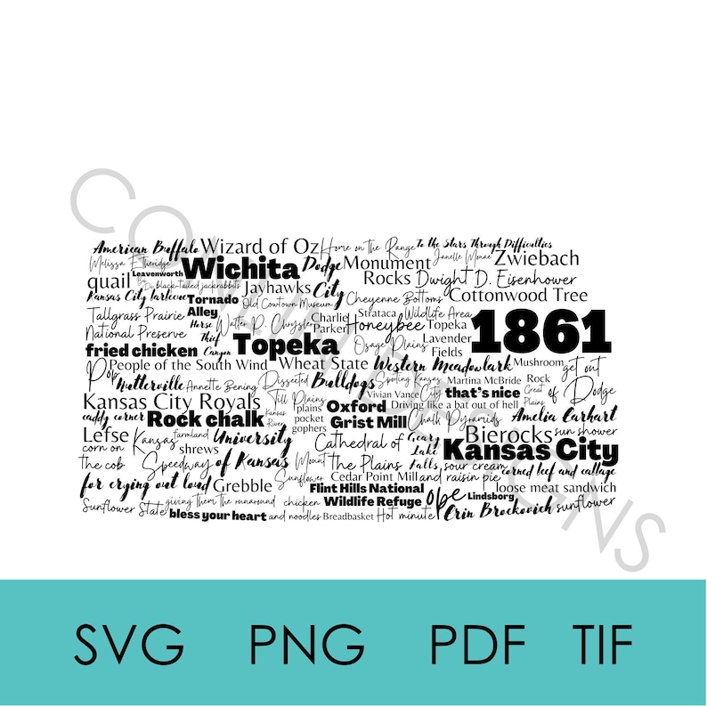 Kansas Svg Digital Download - Etsy