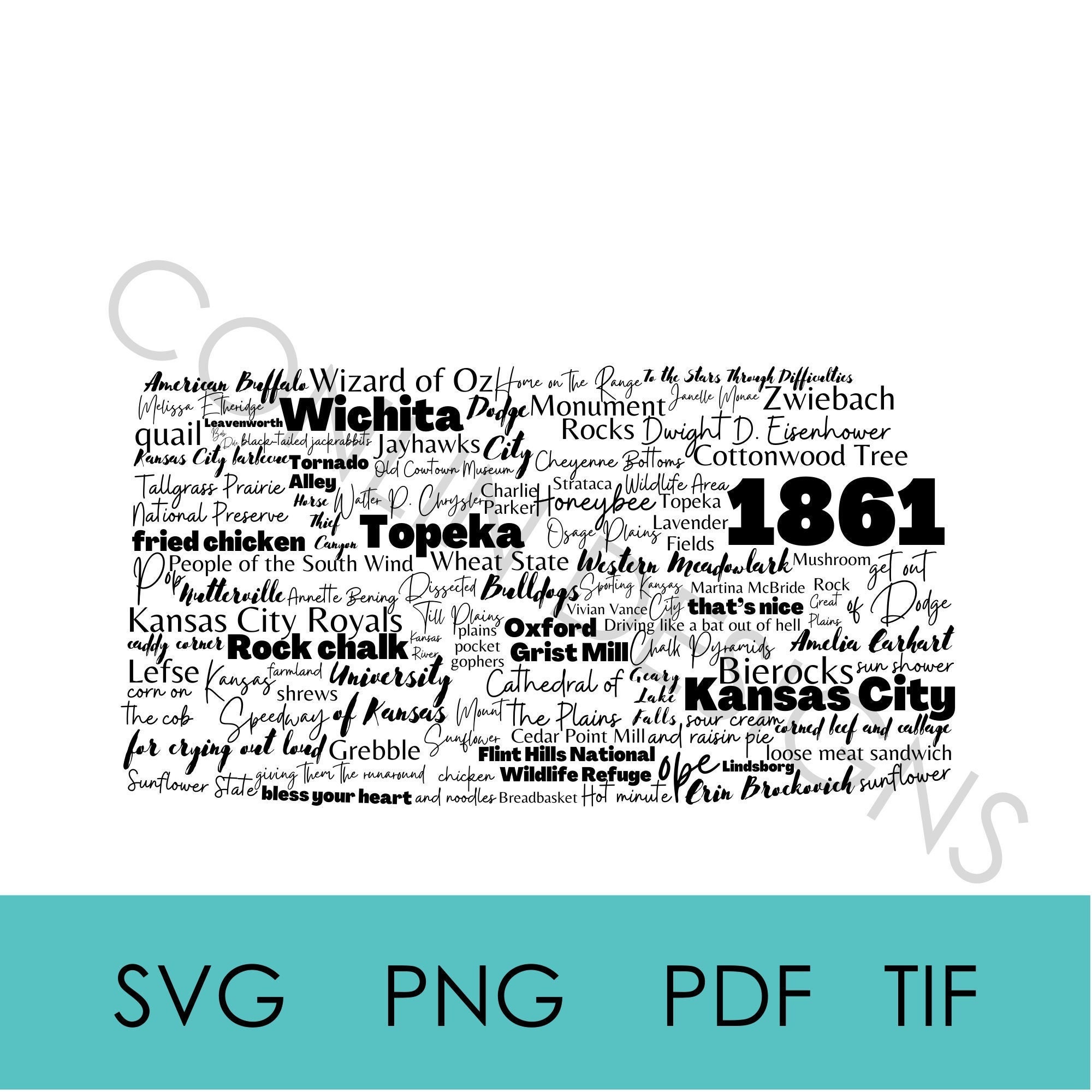 Kansas Svg Digital Download - Etsy