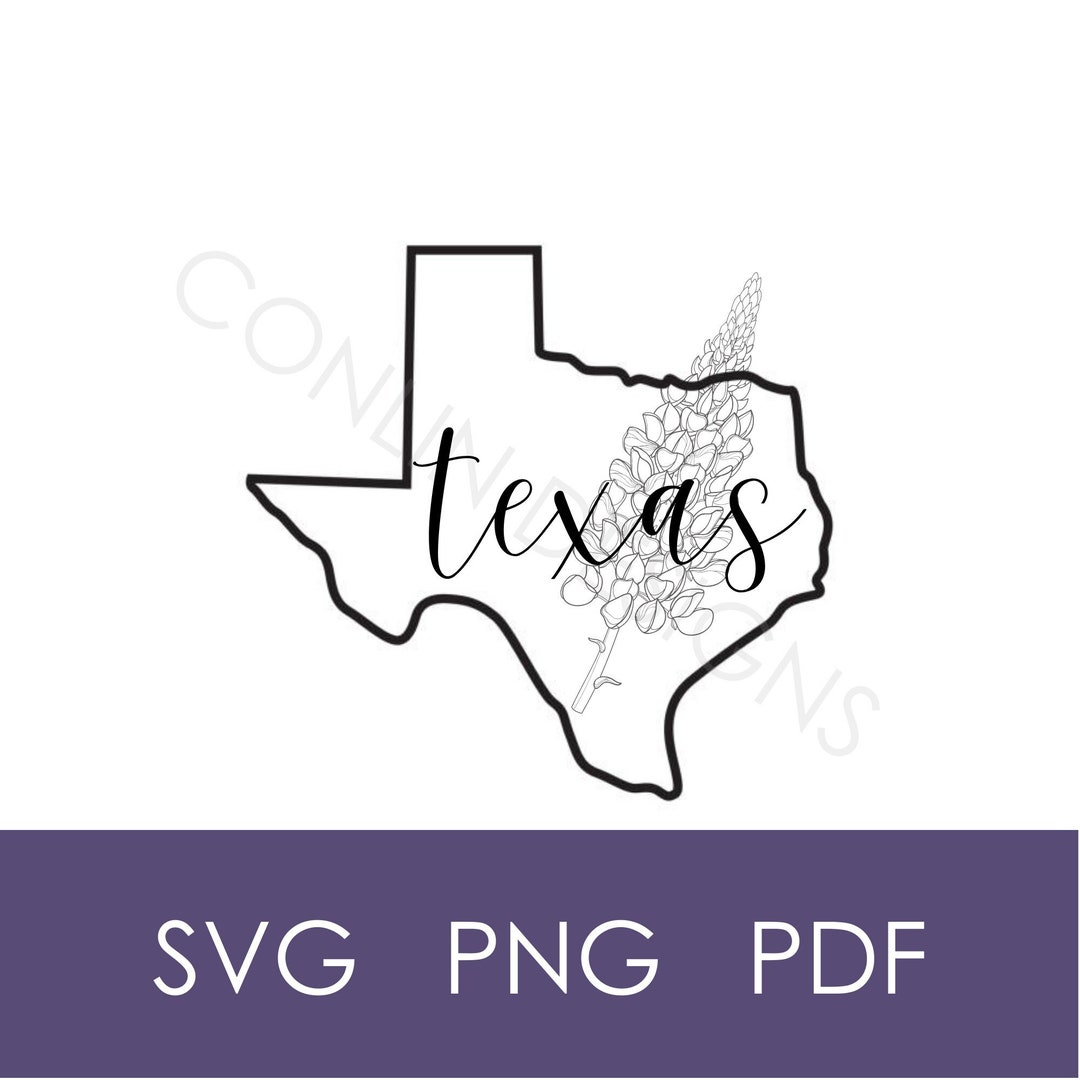 Texas State Flower Bluebonnet Svg Digital Download - Etsy