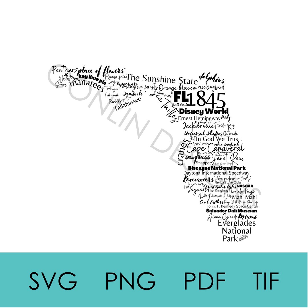Florida Svg Png Pdf Digital Download - Etsy