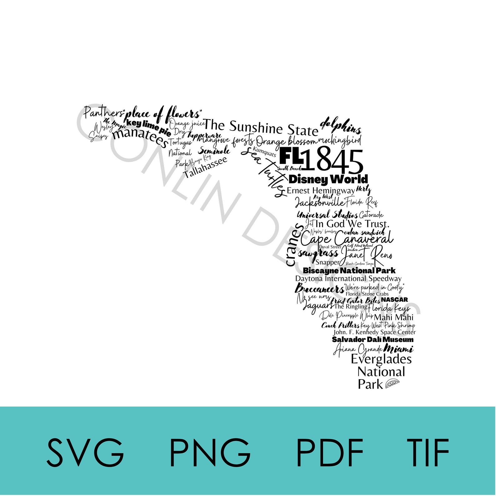Florida Svg Png Pdf Digital Download - Etsy