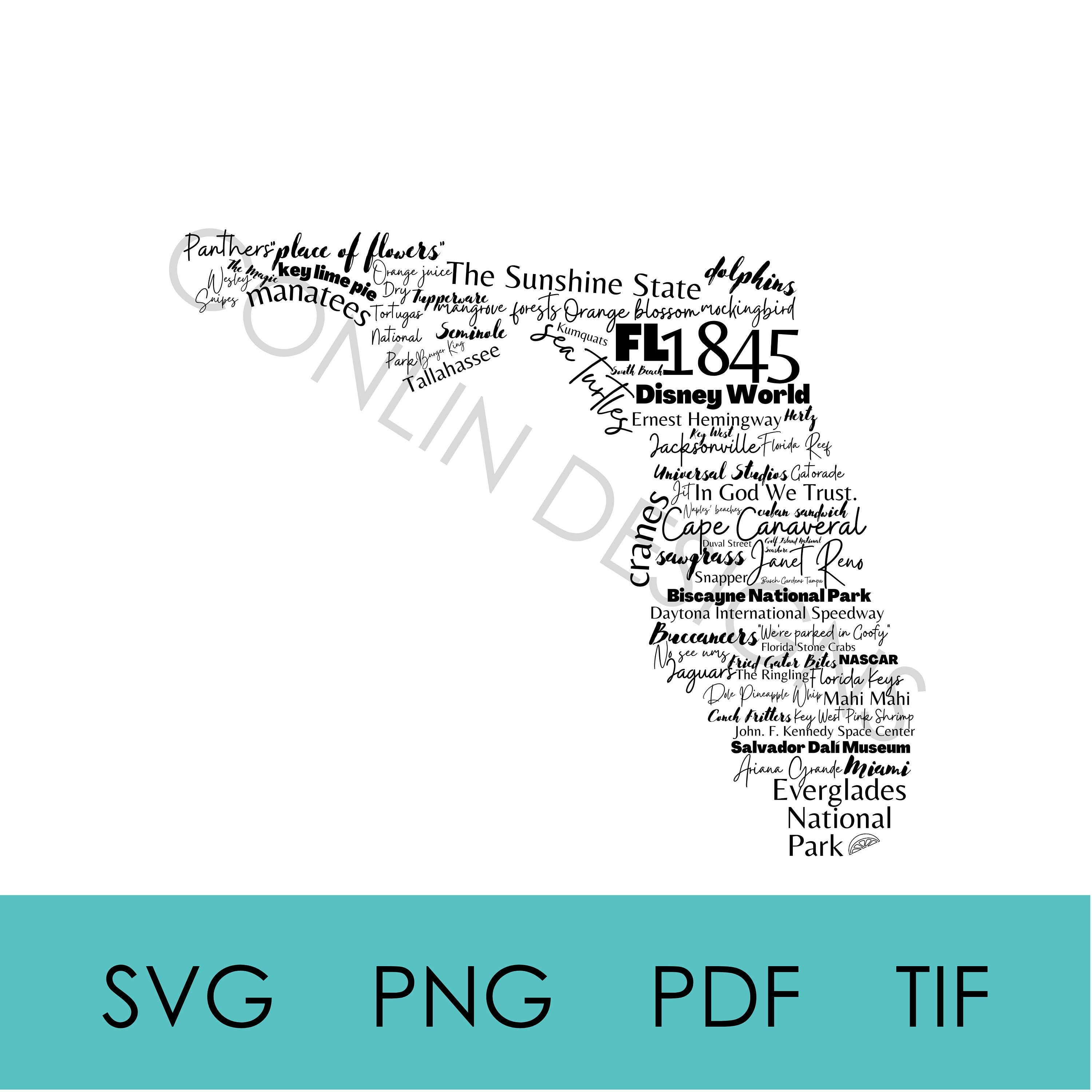 Florida Svg Png Pdf Digital Download - Etsy