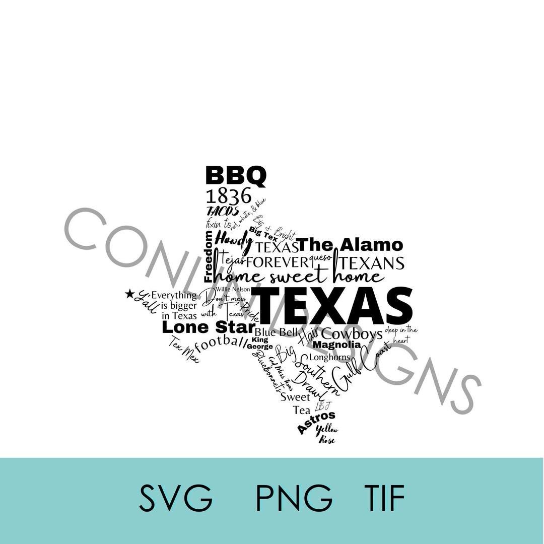 Texas (kid Friendly) Svg Digital Download - Etsy